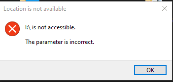 How to Solve "The parameter is incorrect" problem on External Hard Disk ...