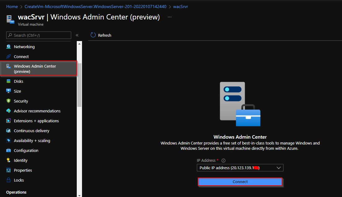 Manage Azure Virtual Machine With Windows Admin Center And Serial Console