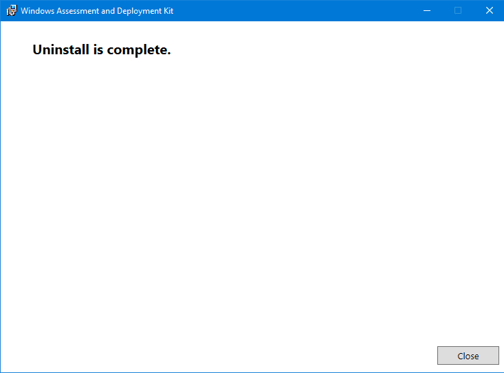 uninstall and upgrade ADK or WinPE and MDT