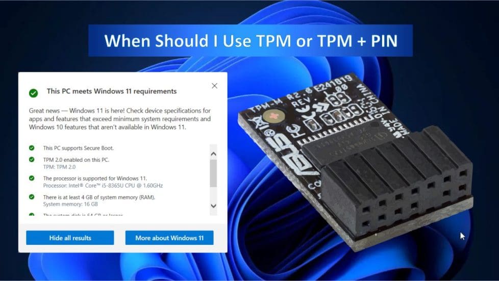 When Should I Use TPM or TPM + PIN - TechDirectArchive