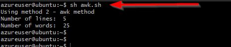 Write a Shell Script that Count Lines and Words in a File