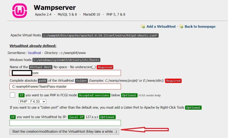 How to create Virtual Hosts in a WAMPserver - TechDirectArchive