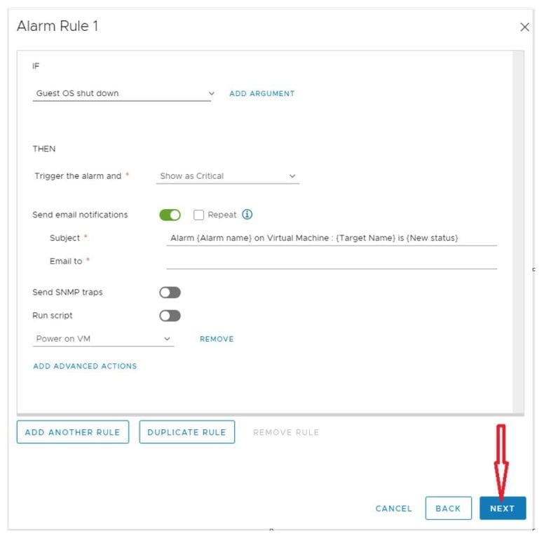 How to create Alarm rules in VMware vSphere - TechDirectArchive