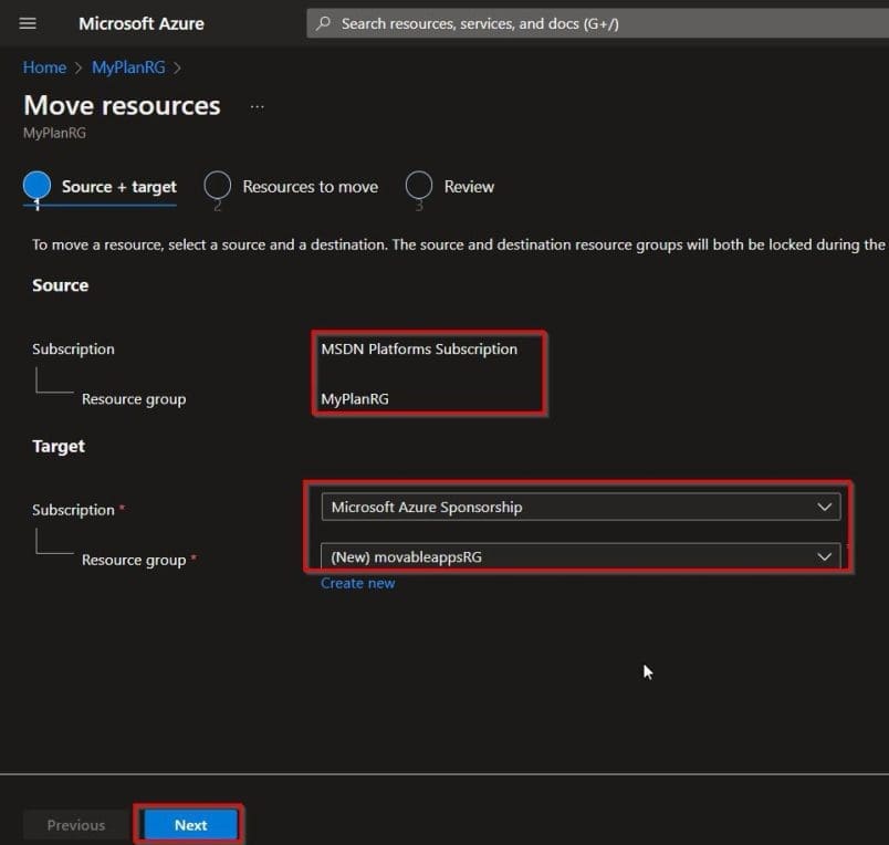 Move Azure Resources between Subscriptions - TechDirectArchive