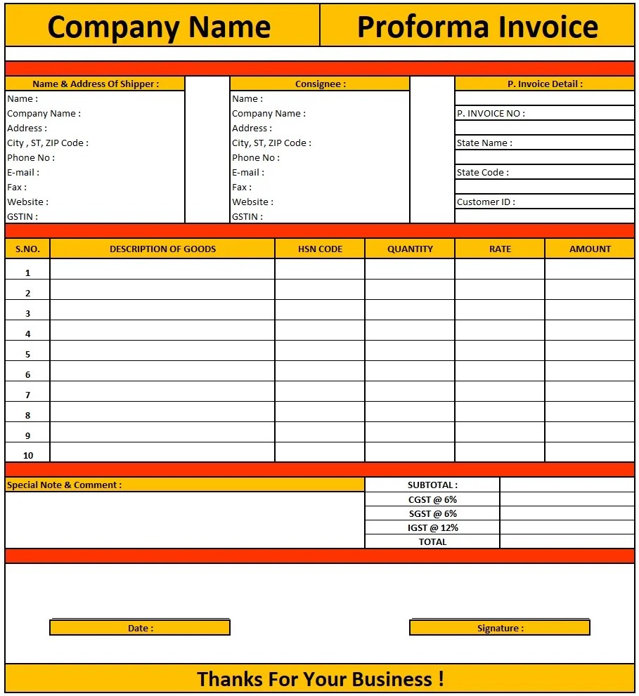 Make Proforma Invoice In Tally | Download Proforma Invoice In Excel