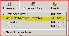 How to a add or import a Template into VMware Virtual Center v2.5
