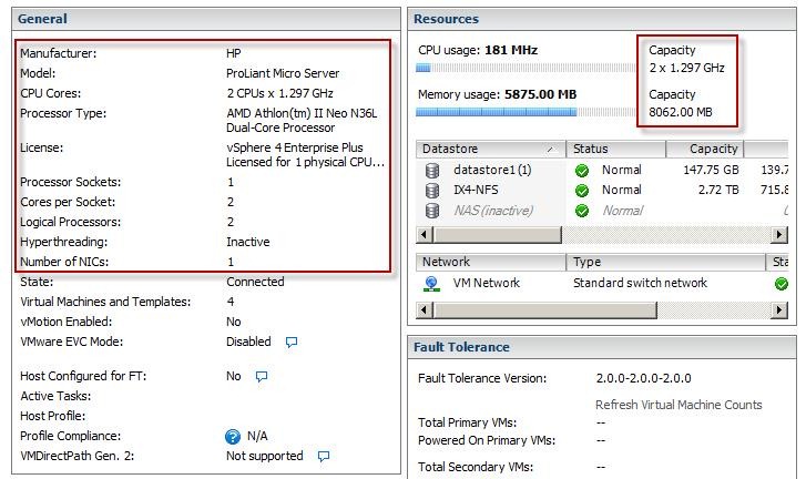 Running VMware vSphere on an HP MicroServer