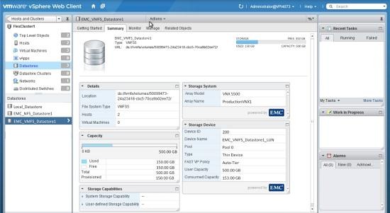 EMC VSI Plugin for VMware vSphere Web Client