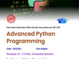 Advanced Python Programming Techknowledge Publications