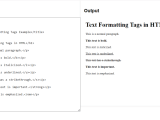 Html Text Formatting Tags Html Tutorial