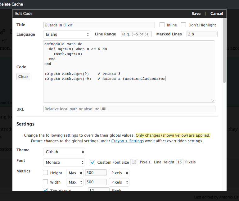 Embedding Code and Formulas in Your Wordpress Posts