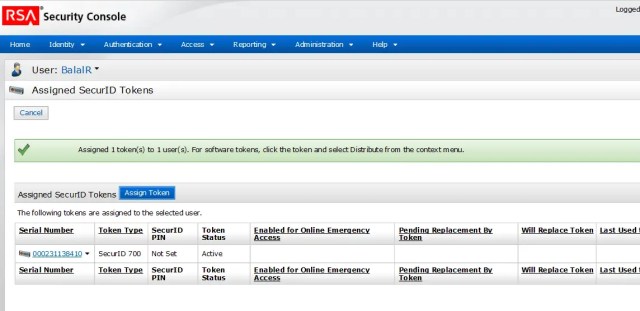 How to assign Tokens to User In RSA Authentication Manager | Technical ...