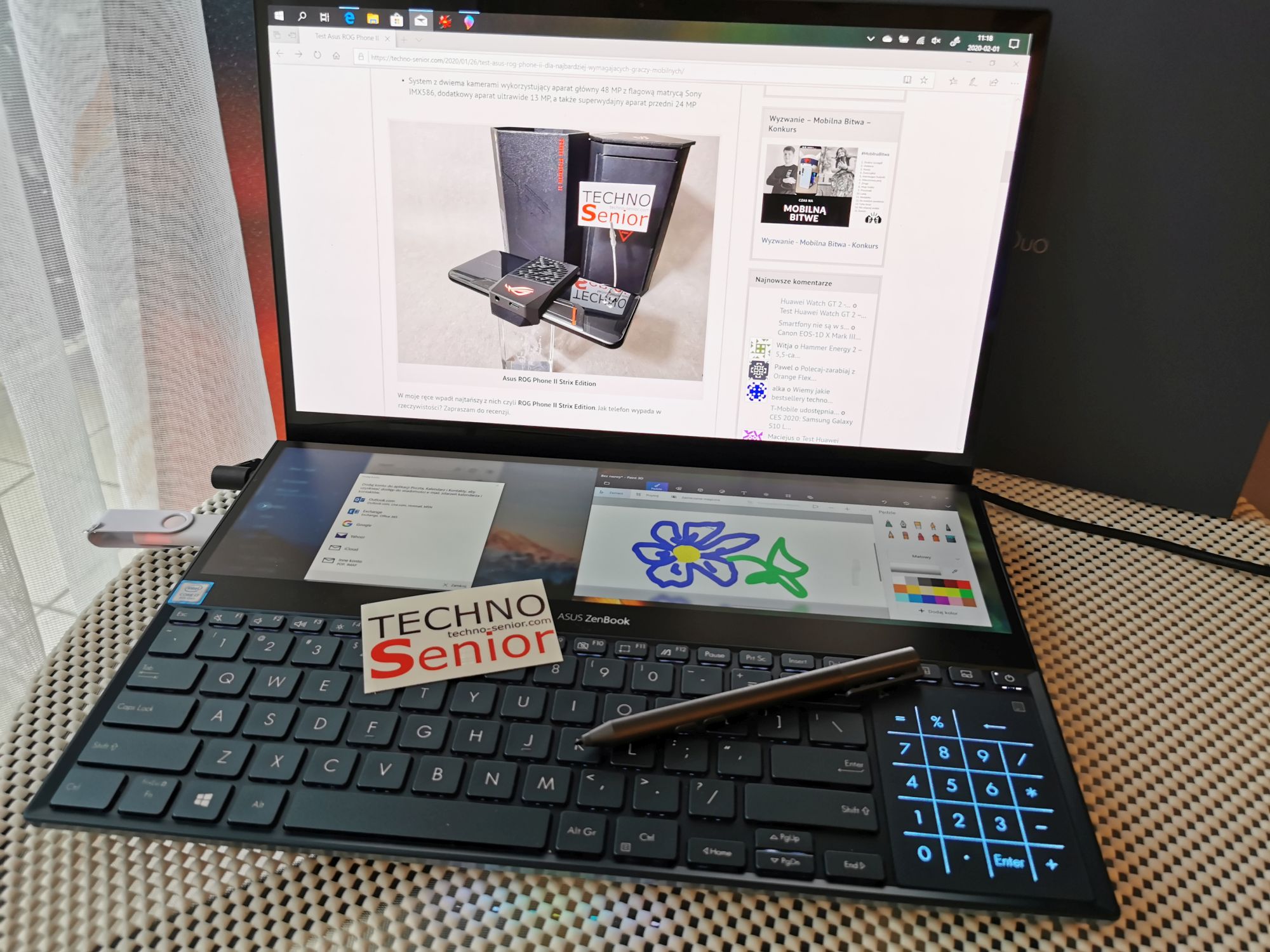 Test Asus ZenBook Pro Duo UX581GV - innowacyjny laptop z dwoma ekranami ...
