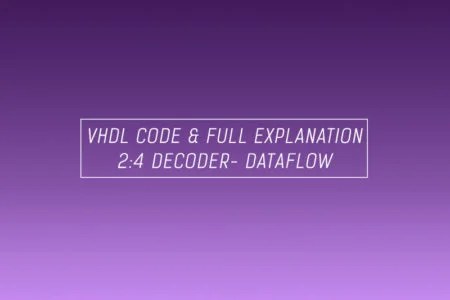 VHDL code for decoder using dataflow method - full code and explanation
