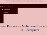 Create Responsive Multi Level Dynamic Menu In Codeigniter Codeigniter
