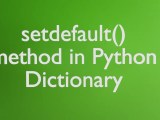 Setdefault Method In Python Dictionary Techpiezo