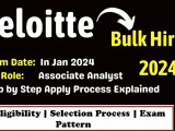 Deloitte Associate Analyst Recruitment 2024 Job In Deloitte Tech