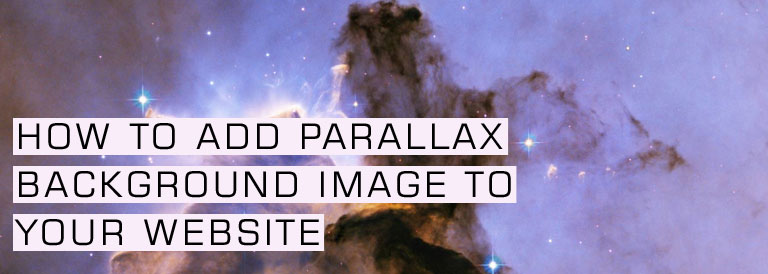 How To Add Parallax Background Image To Your Website Tutorial