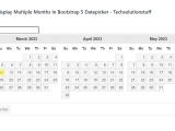How To Display Multiple Months In Bootstrap 5 Datepicker