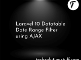 Laravel 10 Datatable Date Range Filter Using Ajax