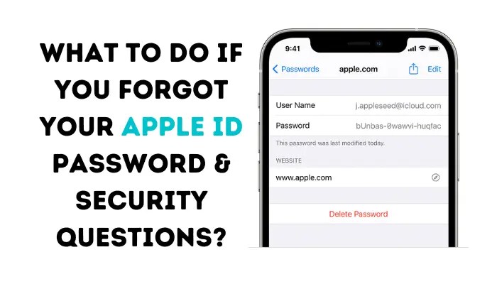 What To Do If You Forgot Your Apple ID Password & Security Questions ...