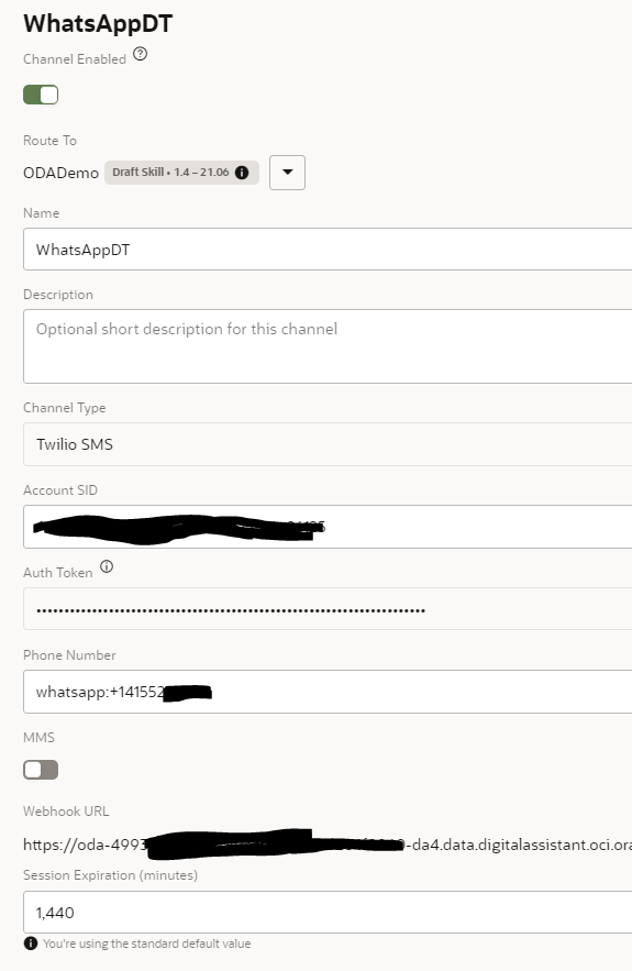 Oracle Digital Assistant Whatsapp Integration With Twilio Tech Trantor