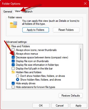 How to Turn Off Extra Gap Between Items in Windows 11 - Techtrickz