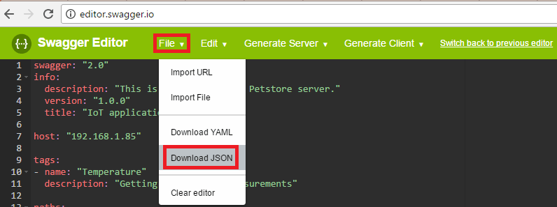 ESP8266: Adding Swagger UI to REST API - techtutorialsx