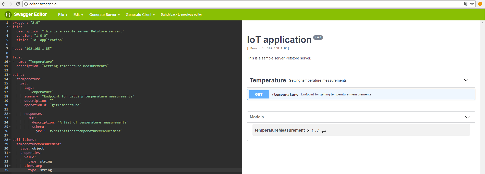ESP8266: Adding Swagger UI to REST API - techtutorialsx