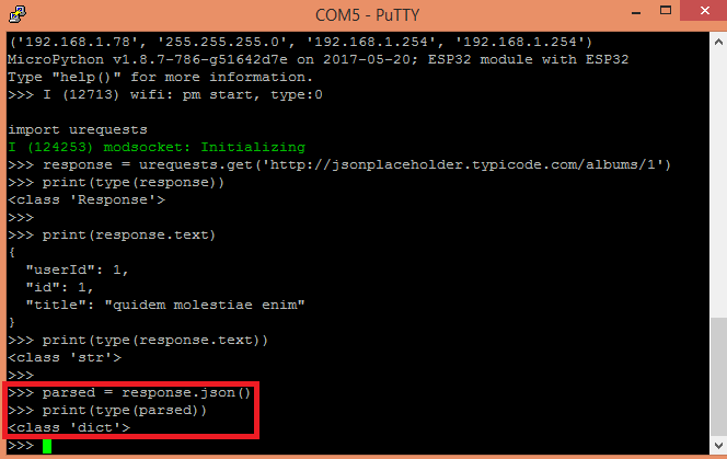 ESP32 / ESP8266 MicroPython: HTTP GET Requests - techtutorialsx