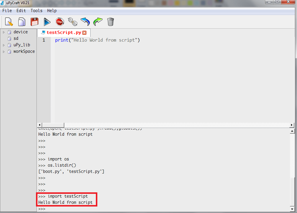 ESP32 MicroPython: Executing scripts with uPyCraft – techtutorialsx