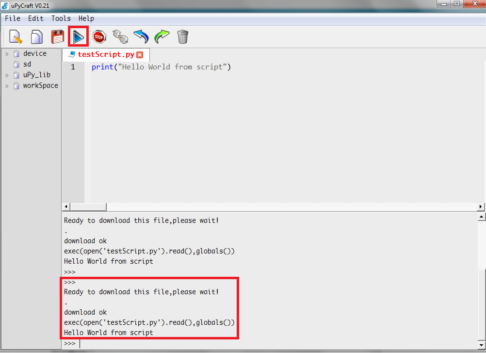 ESP32 MicroPython: Executing scripts with uPyCraft – techtutorialsx