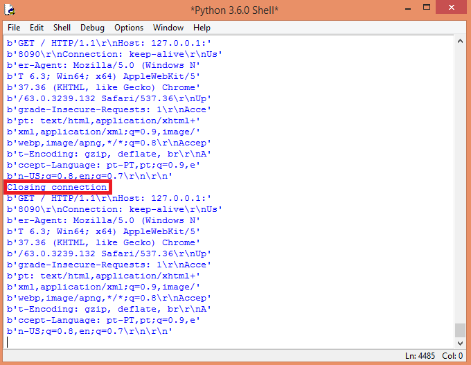 Python: socket server - techtutorialsx