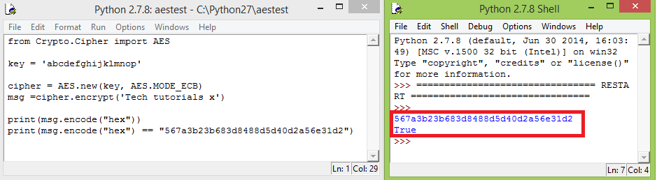 Esp32 Arduino Encryption Using Aes 128 In Ecb Mode Techtutorialsx 3189