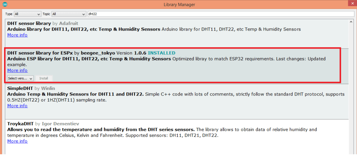 Esp32 Arduino Getting Temperature From A Dht22 Sensor Techtutorialsx