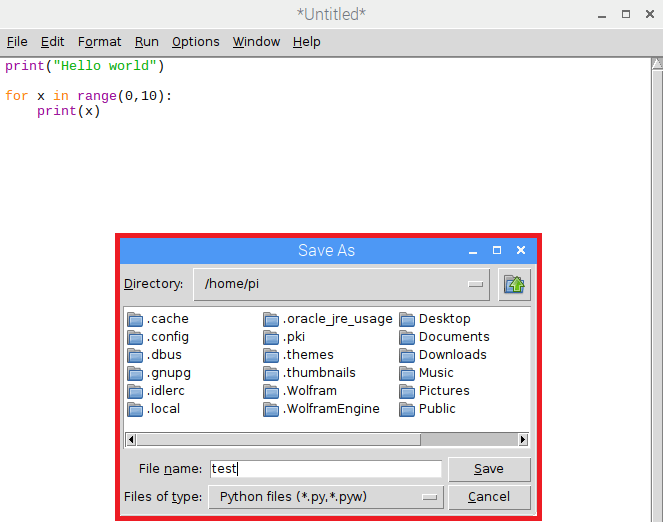Raspberry Pi 3 Raspbian Running Python Scripts On Idle Techtutorialsx