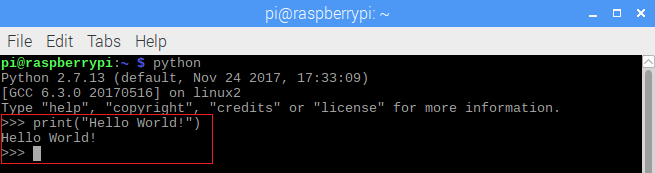 Raspberry Pi 3 Raspbian Running Python From The Command Line Techtutorialsx