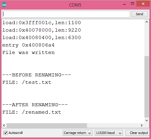 ESP32 Arduino: Renaming a file in the SPIFFS file system - techtutorialsx