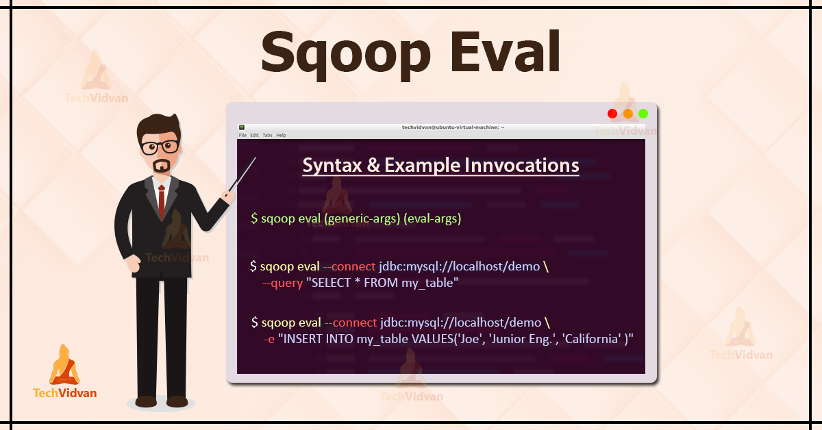 Apache Sqoop Eval Arguments and Examples - TechVidvan