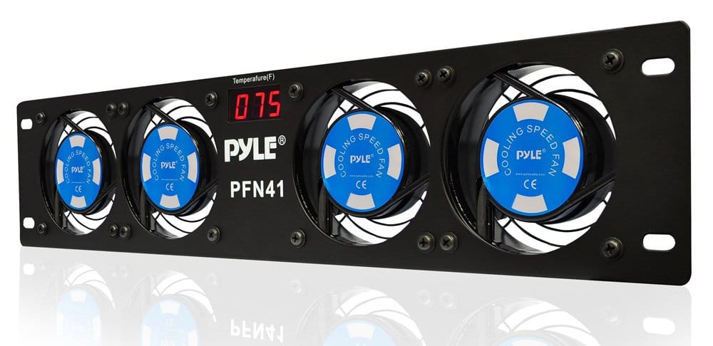 Pyle-Pro 19-Inch Rack Mount Cooling Fan System with Temperature Display ...
