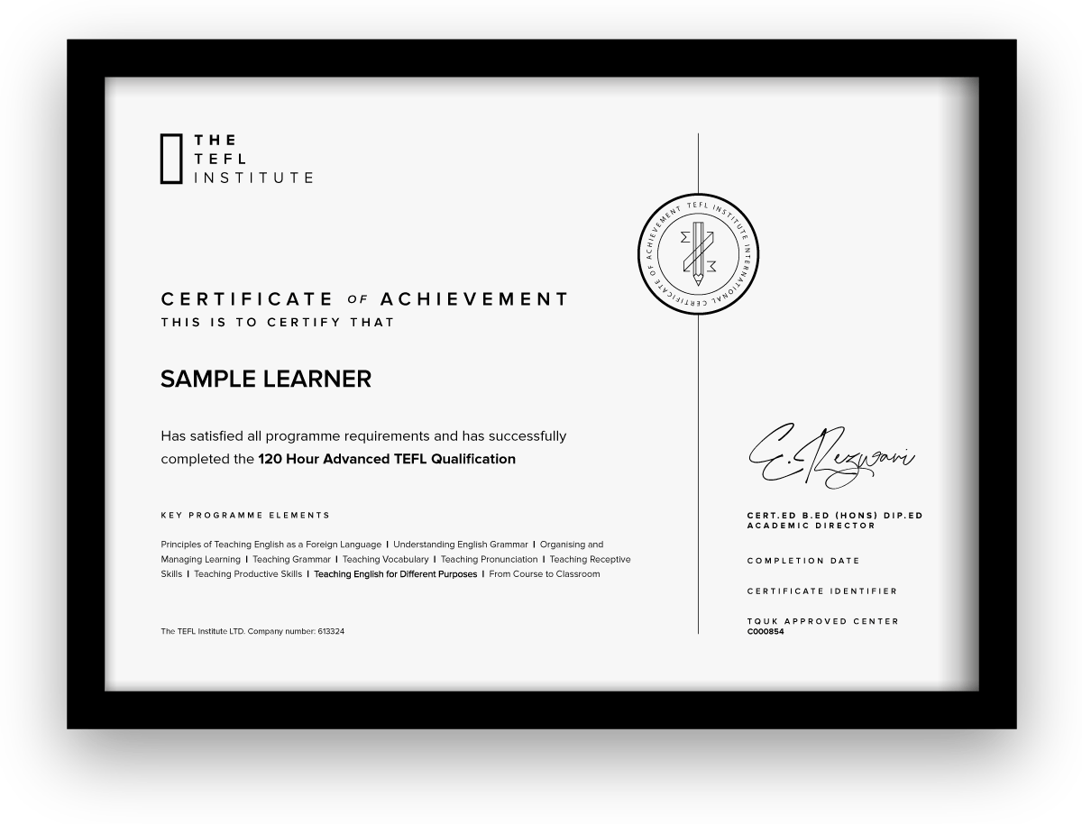 120 Hour Advanced TEFL Course in South Africa | TEFL Institute