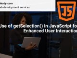 How To Get Highlighted And Selected Text With Cursor In Javascript