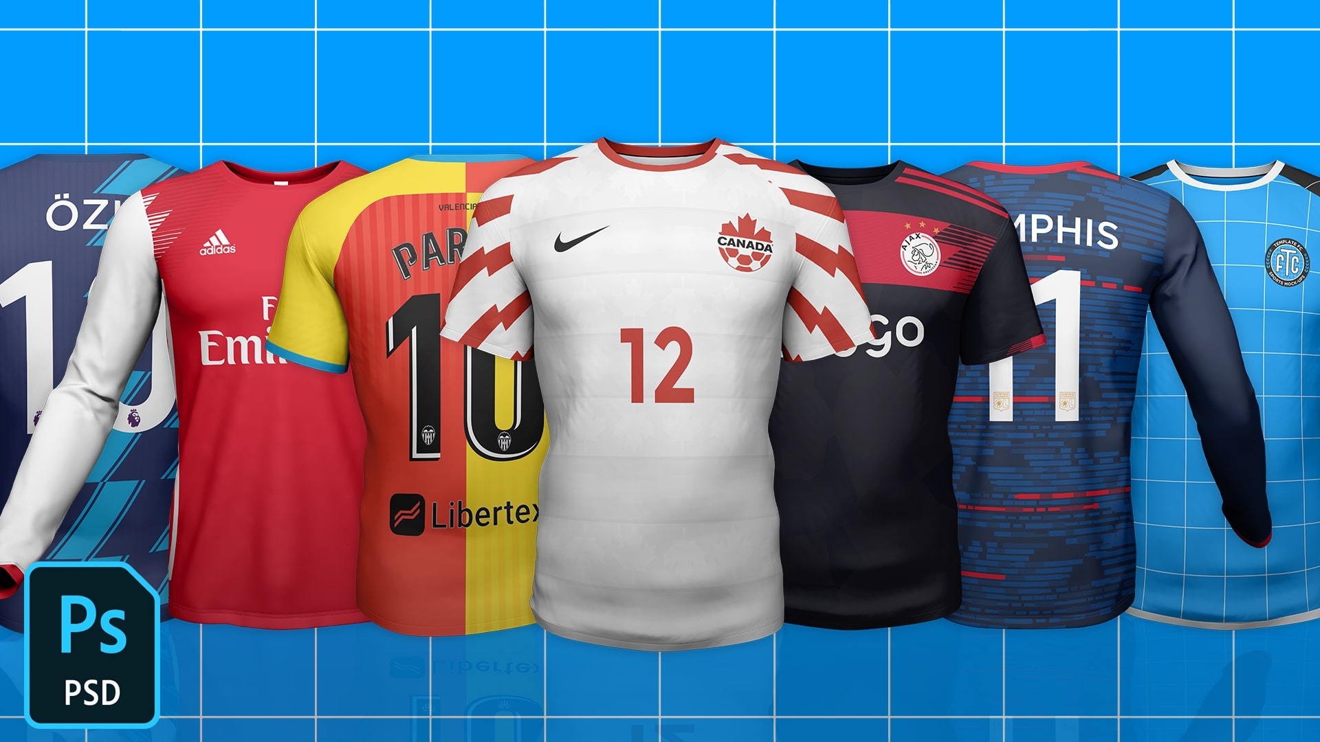 Standard Top Football/Soccer Jersey Template Mock-Up - Template FC