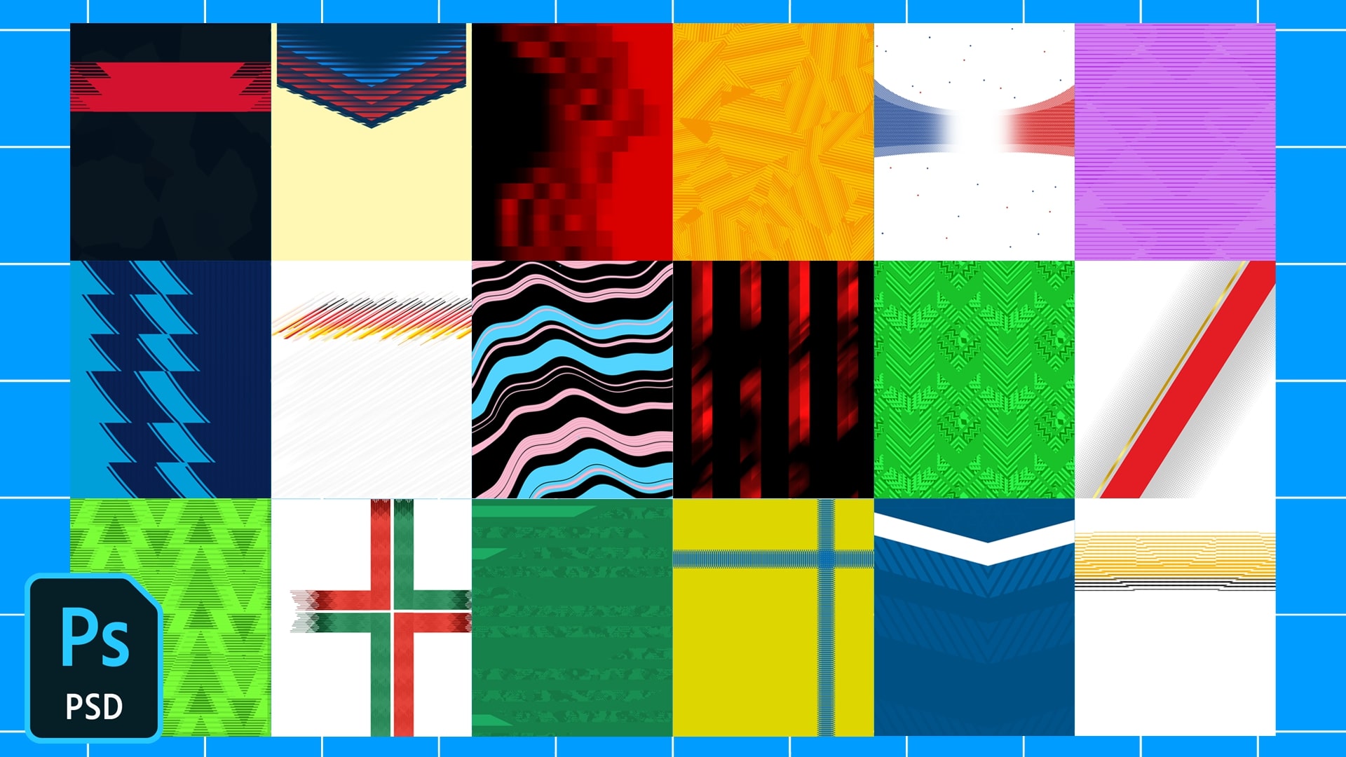 FREE Football/Soccer Jersey Patterns Pack - TemplateFC