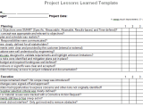 Lessons Learned Template In Microsoft Excel