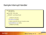 Sample Interrupt Handler