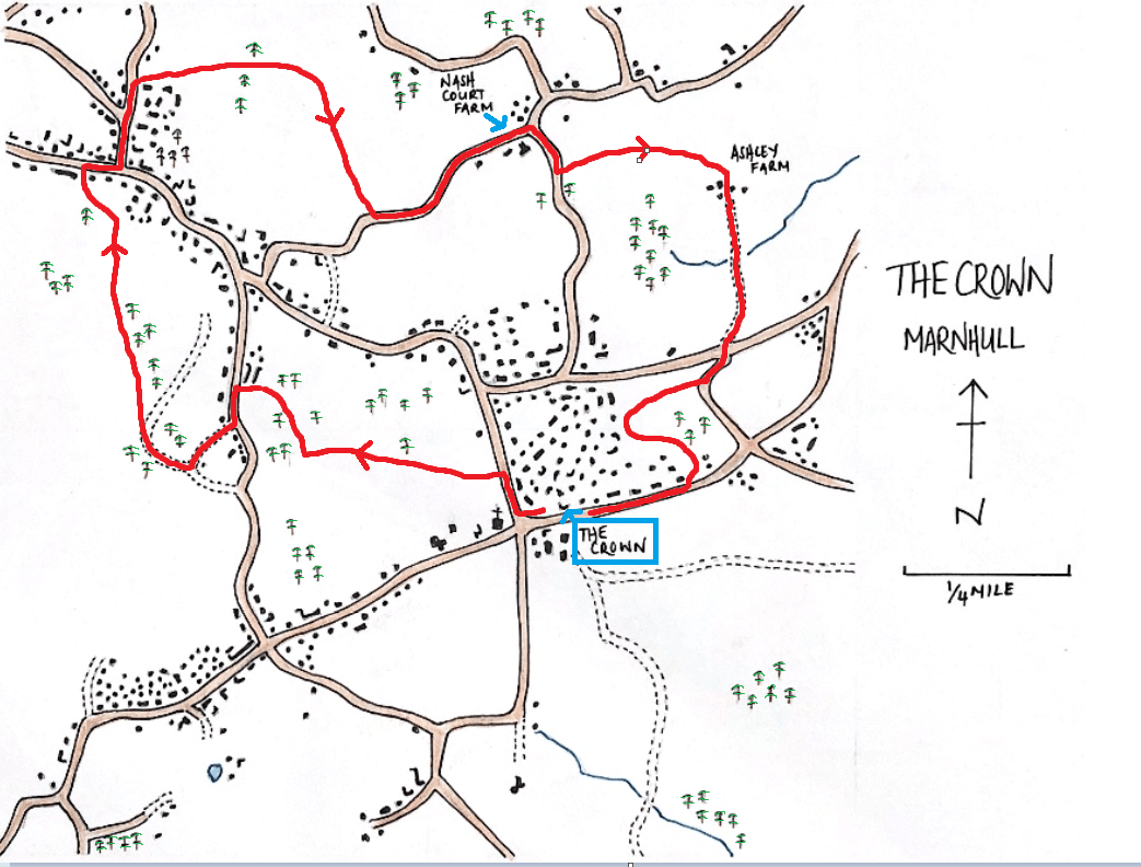 The Crown, Marnhull - Village walk - Tess Of The Vale