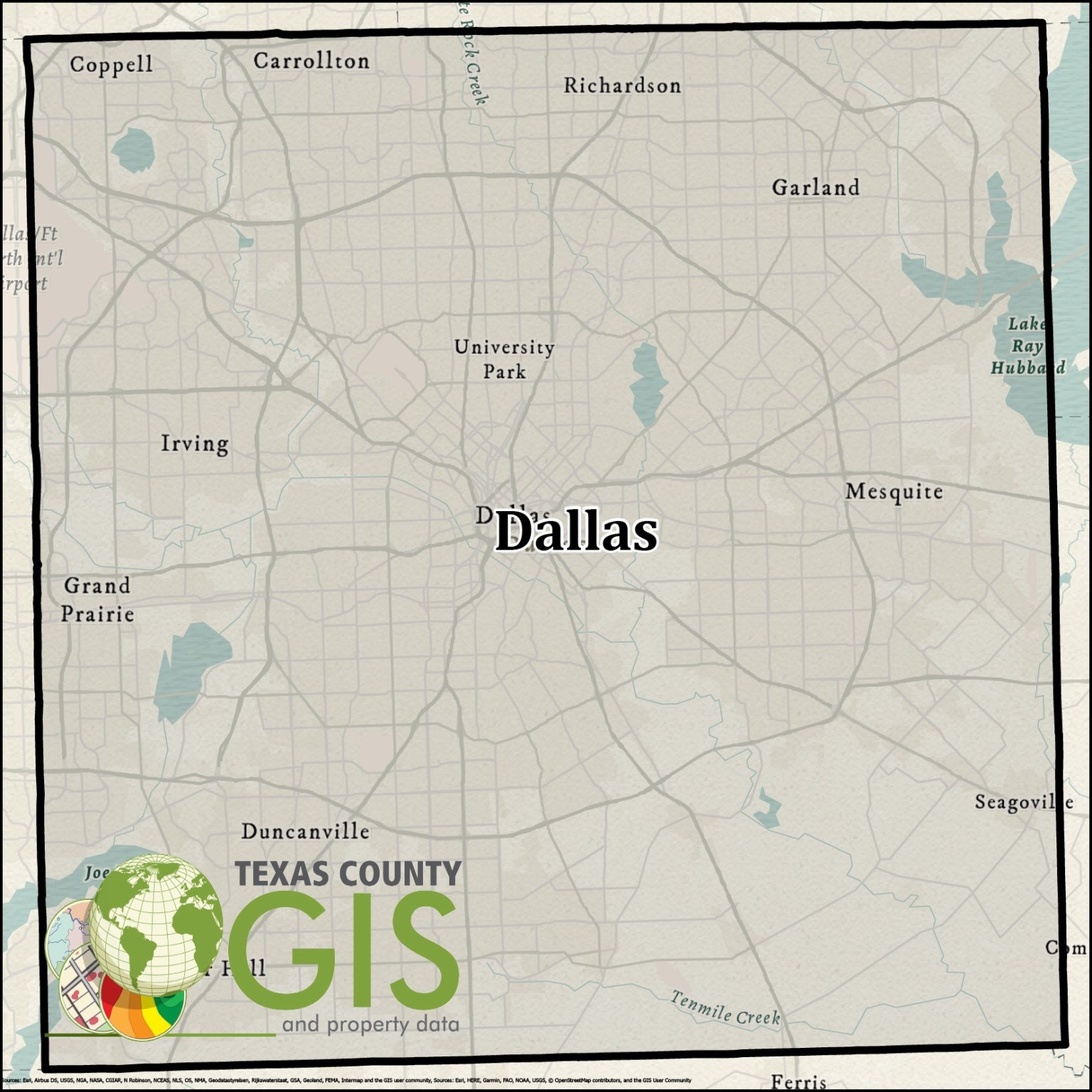Dallas County Shapefile And Property Data Texas County Gis Data
