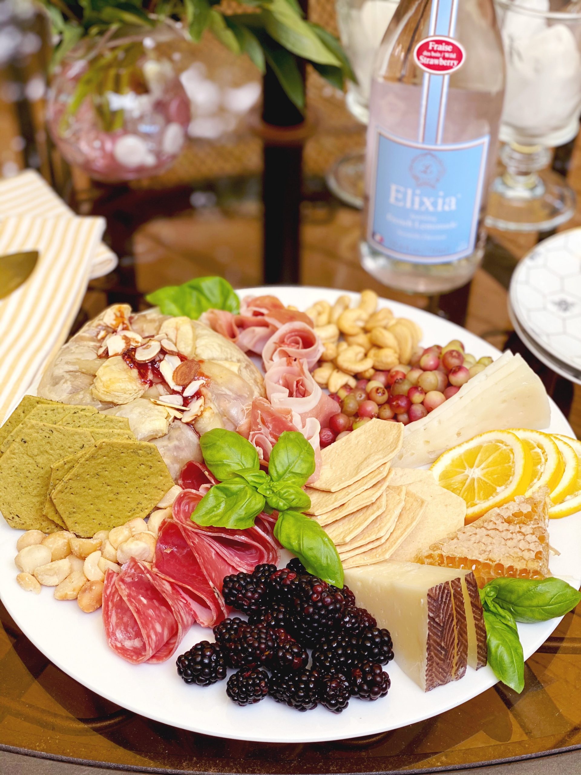 The Dreamiest Cheese Board with Elixia French Lemonade