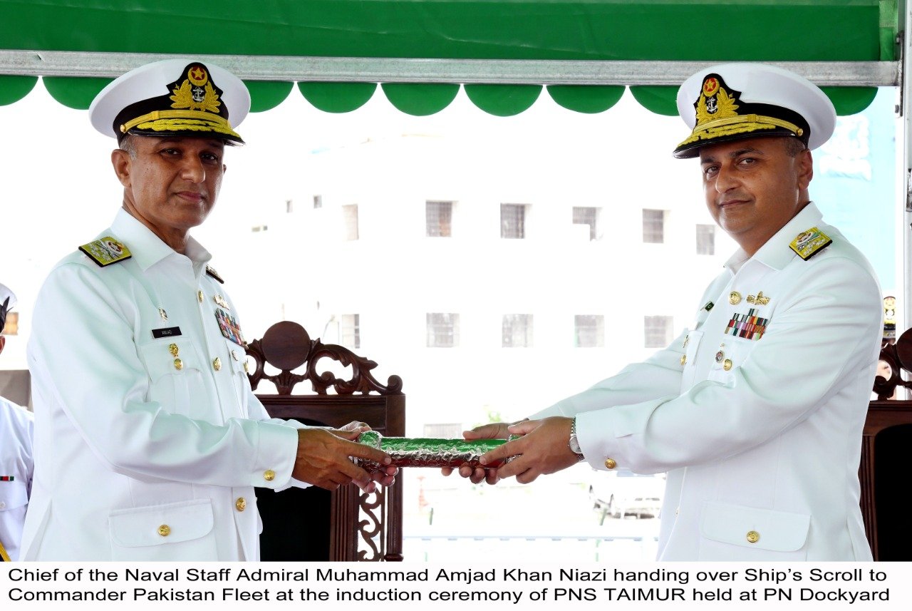 Pakistan Navy Inducts 2nd 054 A/P Multi Role Frigate PNS Taimur in Pn ...